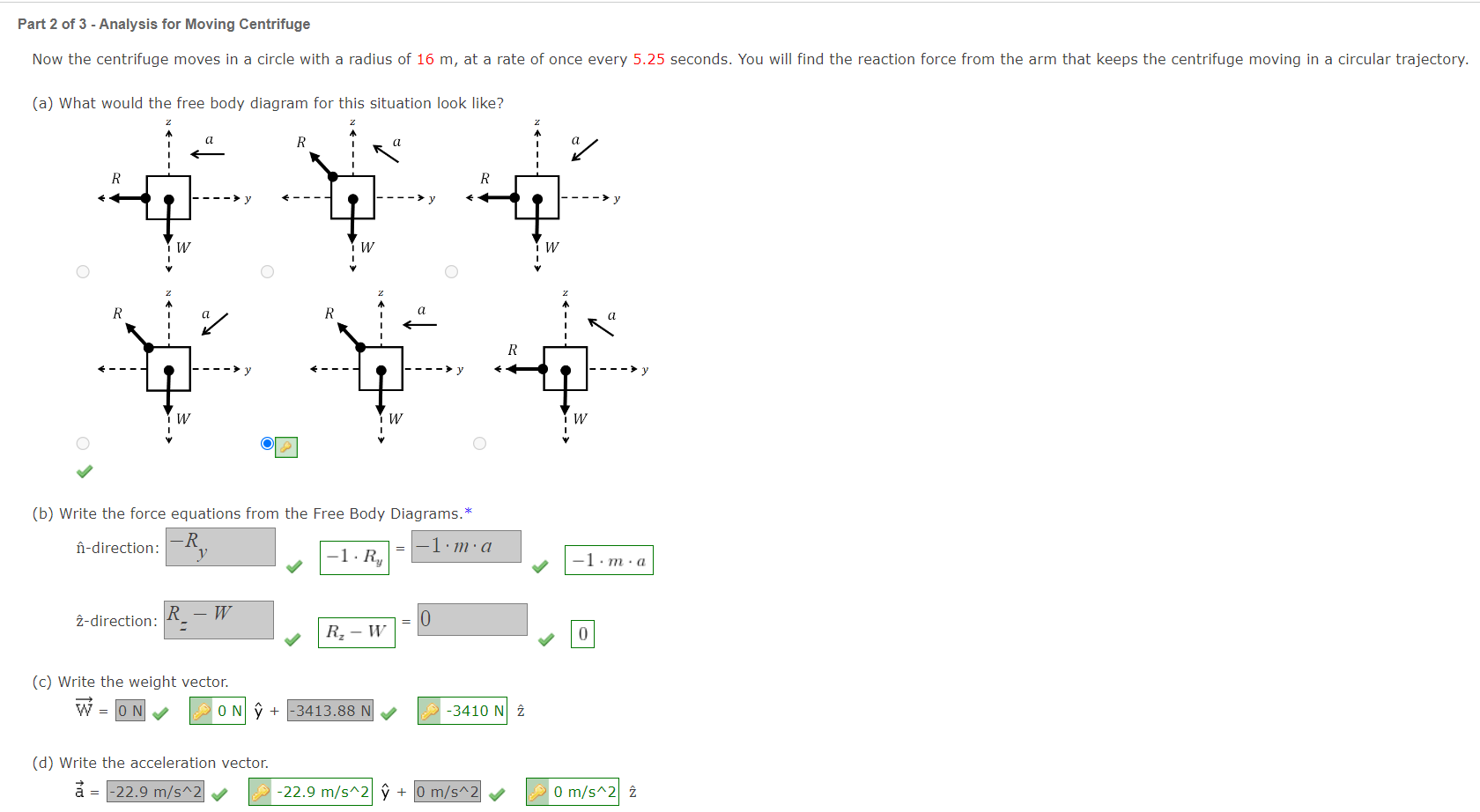 Solved of the reaction force on the payload from the arm, | Chegg.com