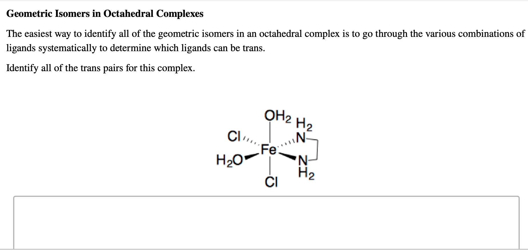 Solved Geometric Isomers In Octahedral Complexes The Easiest
