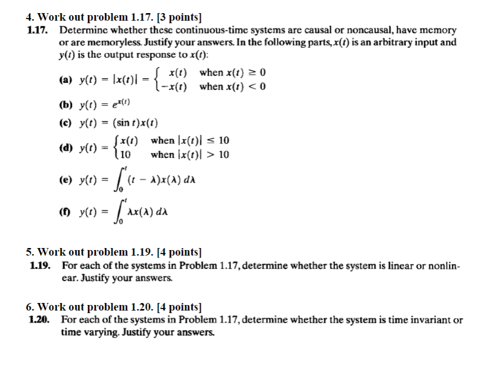 Solved 4. Work out problem 1.17. [3 points] 1.17. Determine | Chegg.com
