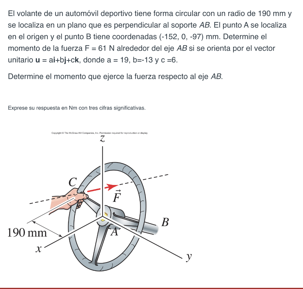 Solved El volante de un automóvil deportivo tiene forma | Chegg.com