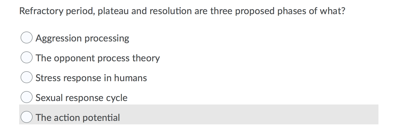 Solved Which of the following is an example of a supernormal | Chegg.com