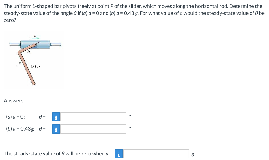Solved The uniform L-shaped bar pivots freely at point P of | Chegg.com