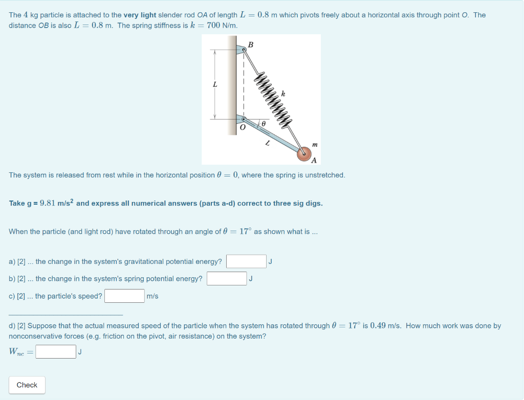 The 4 kg particle is attached to the very light | Chegg.com