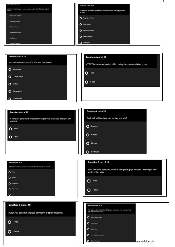 Solved Autodesk Autocad 2d Drafting Creating Text And Table 4126