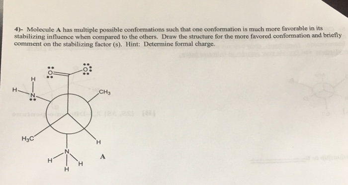 Solved Molecule A has multiple possible conformations such | Chegg.com