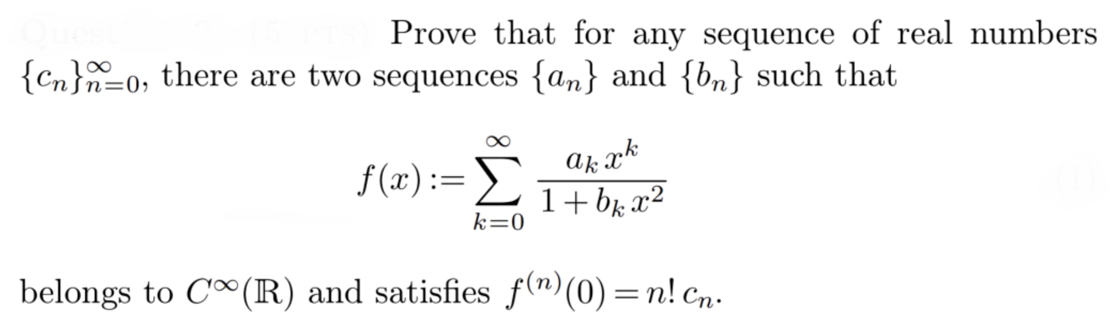 Solved Prove that for any sequence of real numbers{cn}n=0∞, | Chegg.com