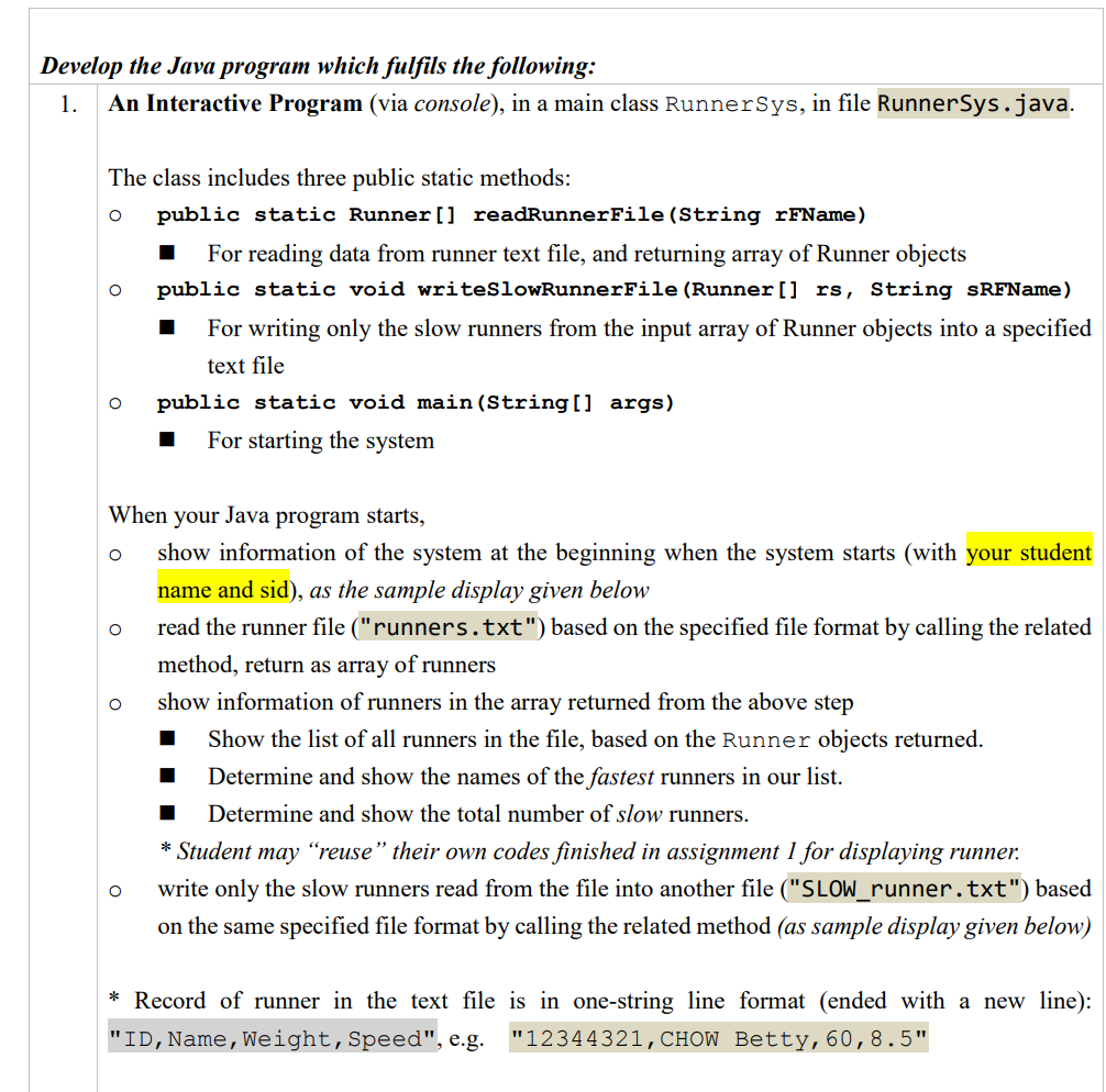 Solved -------------JAVA------------- Proper brief comments | Chegg.com