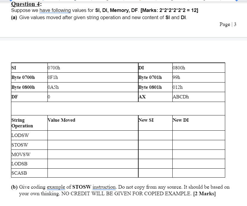 Solved Subject : Assembly Language and Microprocessor Only | Chegg.com