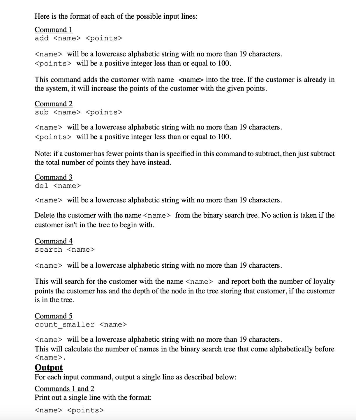 Solved Please code in CPlease help me with command 5 of the | Chegg.com
