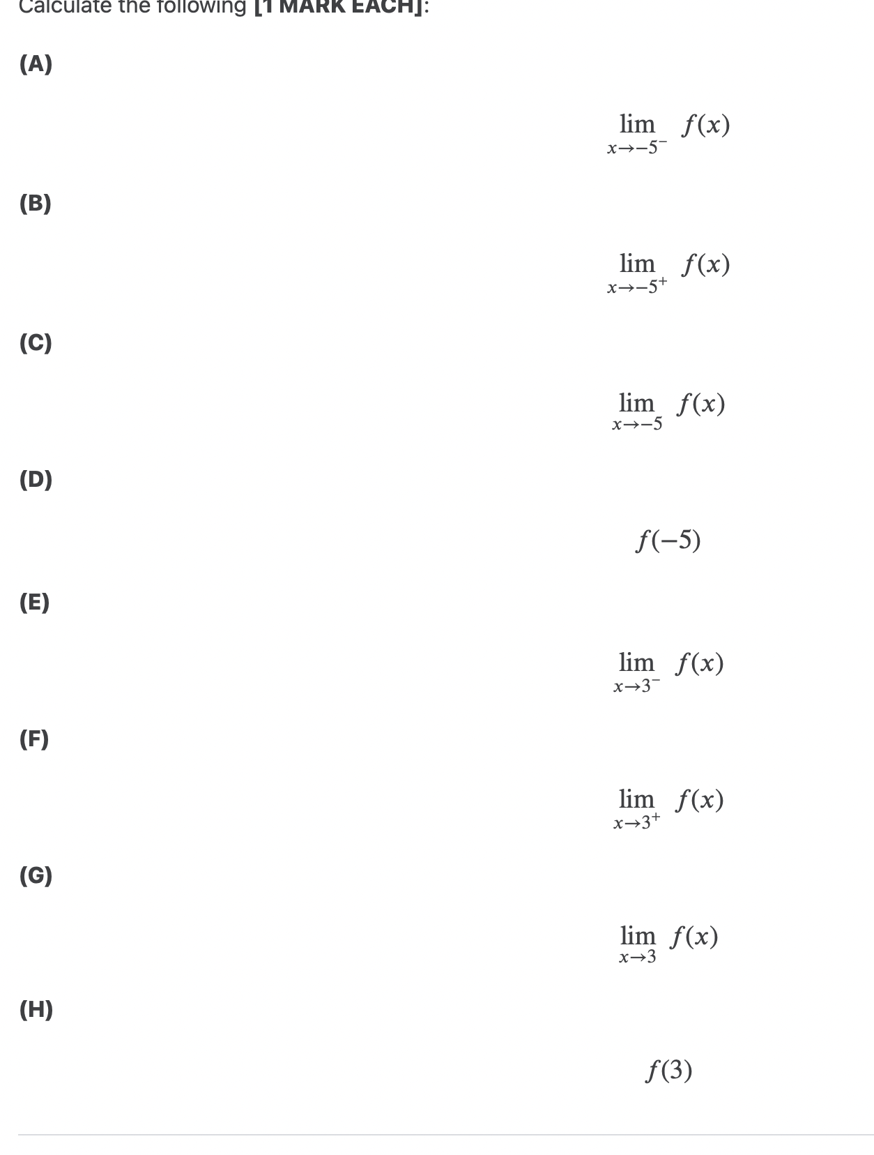Solved Calculate the following | Chegg.com