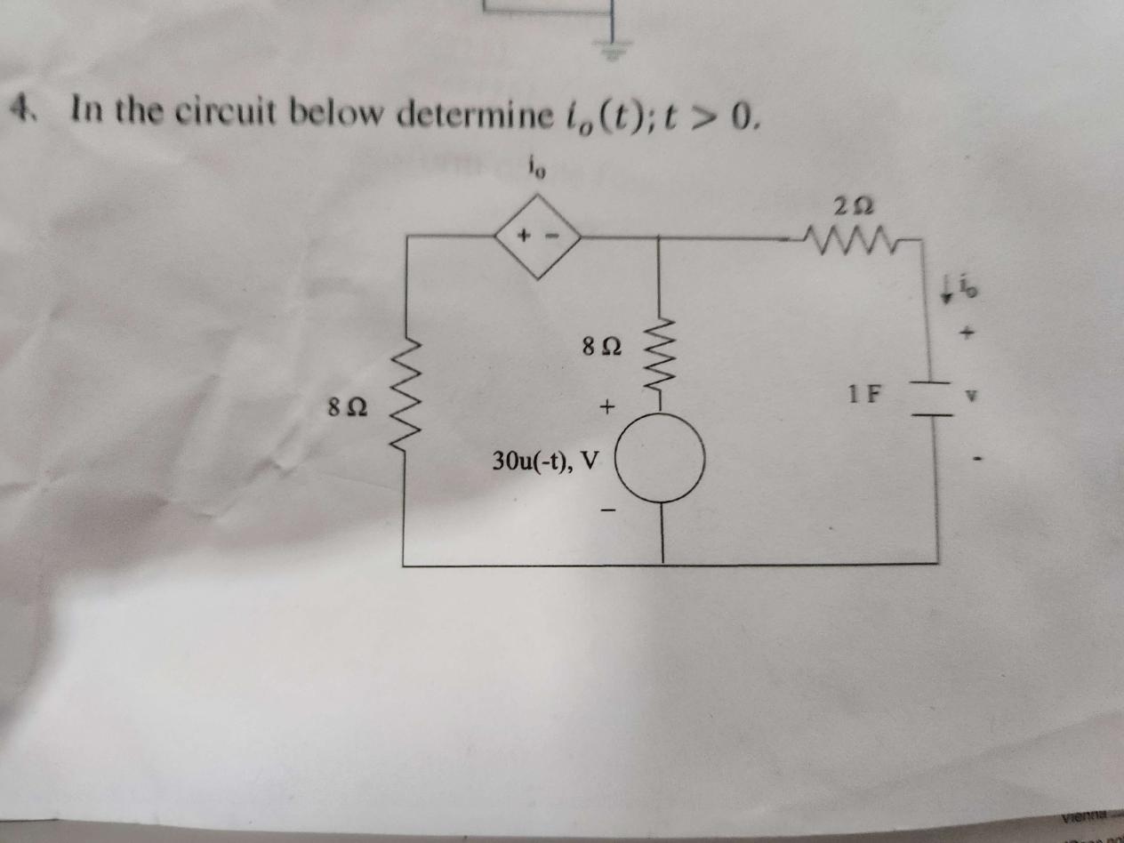 Solved In the circuit below determine to(t);t>0. ﻿First | Chegg.com