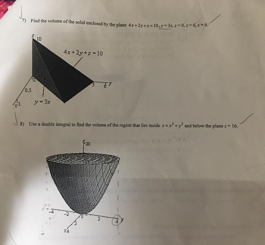 Solved 1 v 15) Set up a triple integral for the volume | Chegg.com