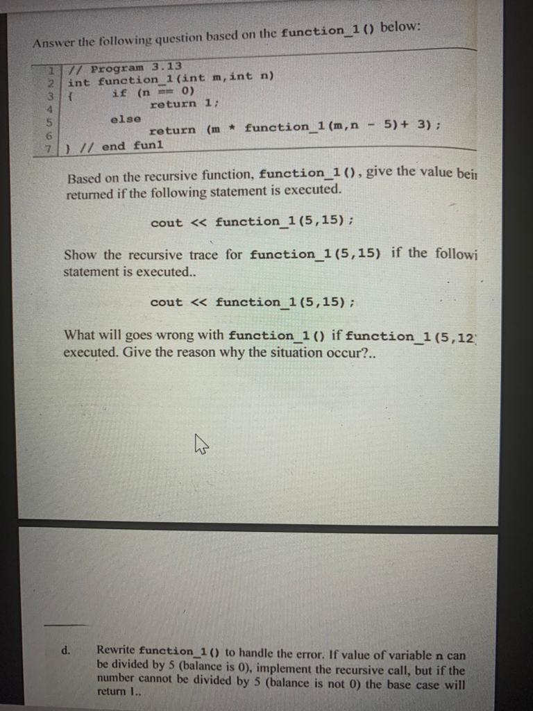 Solved Answer the following question based on the | Chegg.com