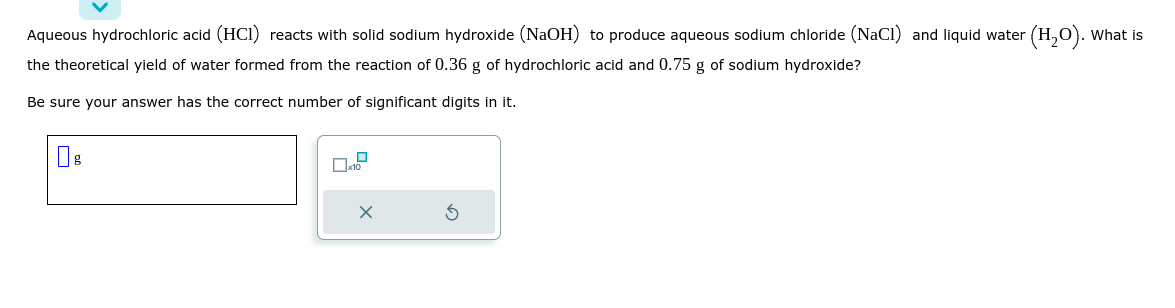Solved Aqueous hydrochloric acid (HCl) reacts with solid | Chegg.com