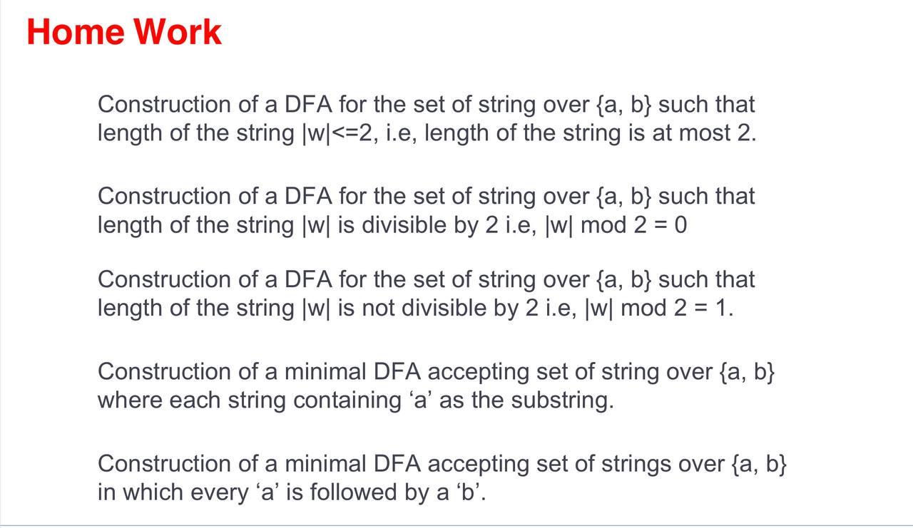 Solved Construction of a DFA for the set of string over | Chegg.com