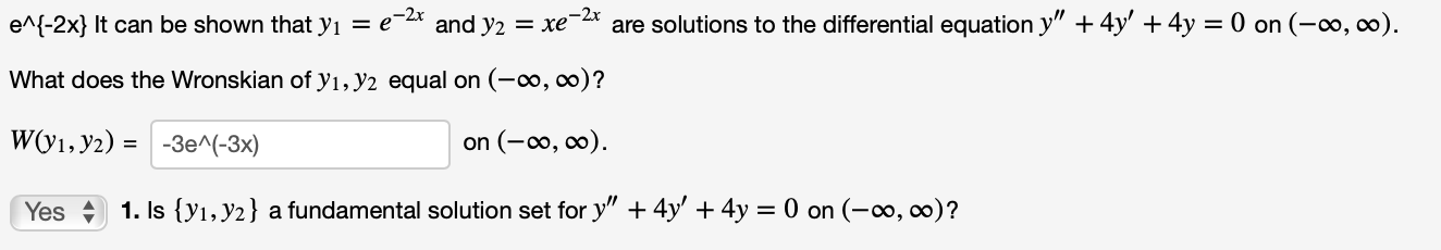 Solved e^{-2x} It can be shown that yı = e-2x and y2 = xe 2x | Chegg.com