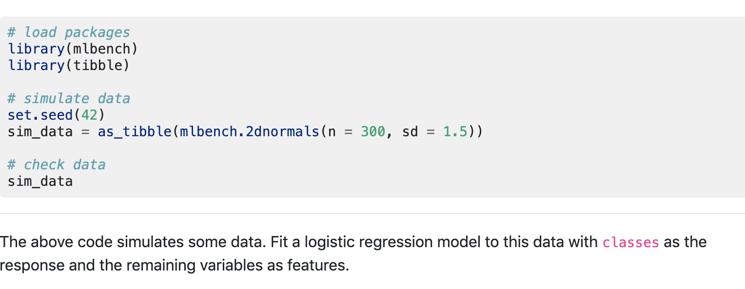 # load packages library(mlbench) library(tibble) # | Chegg.com