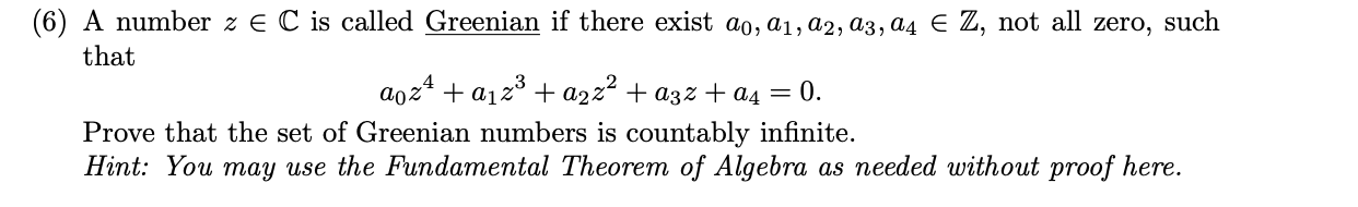 Solved a0z4+a1z3+a2z2+a3z+a4=0 Prove that the set of | Chegg.com