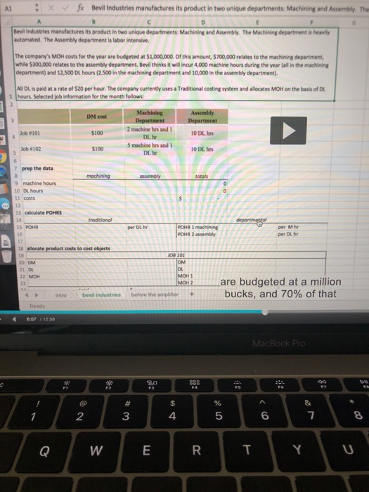 Solved fx Bevil Industries manufactures its product in two | Chegg.com