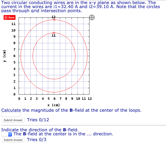Solved Two circular conducting wires are in the x-y plane as | Chegg.com