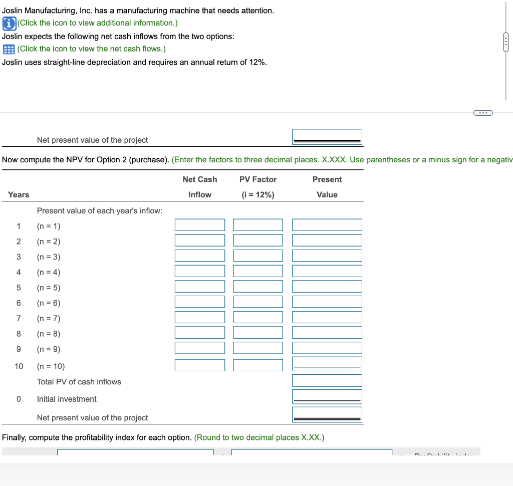 Solved Joslin Manufacturing, Inc, has a manufacturing | Chegg.com