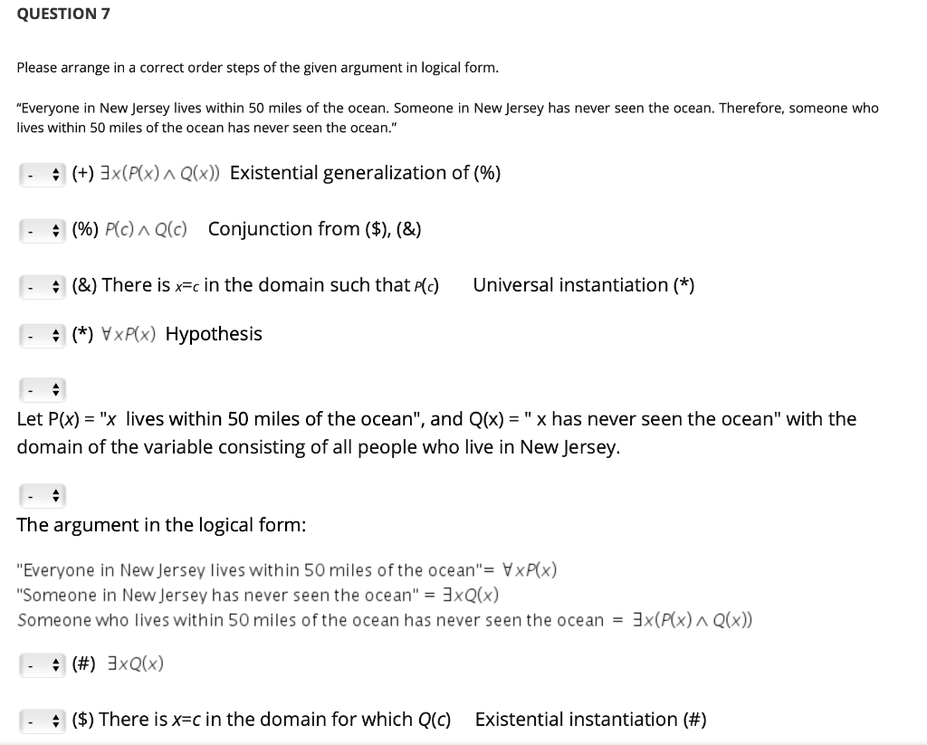 Solved QUESTION 7 Please arrange in a correct order steps of | Chegg.com