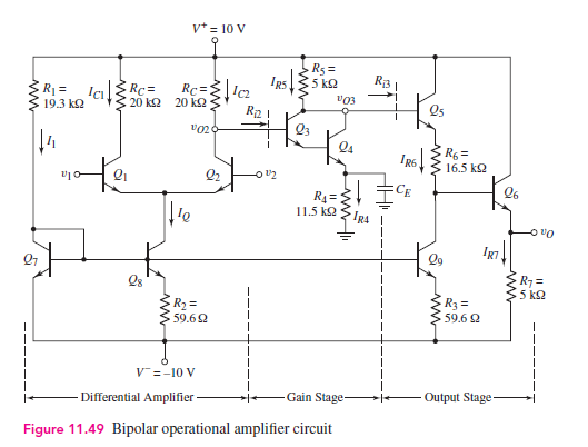 Solved Ex 11.16: Consider the simple bipolar op-amp circuit | Chegg.com