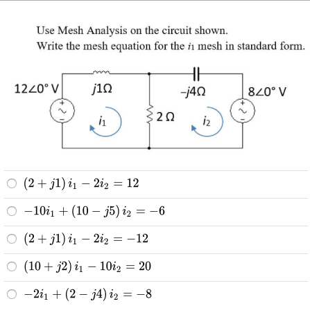 Solved Use Mesh Analysis on the circuit shown. Write the | Chegg.com