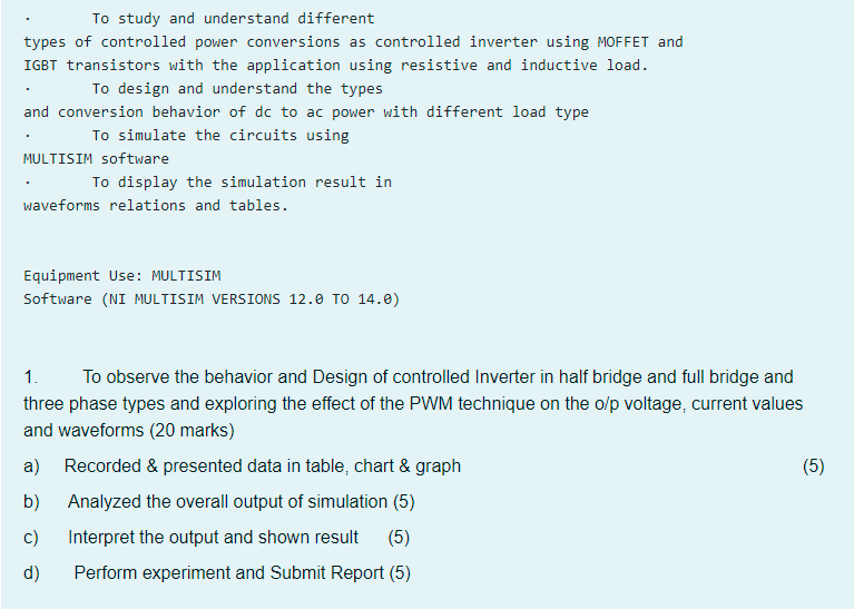 Solved To study and understand different types of controlled | Chegg.com