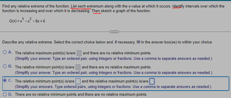Solved Find any relative extrema of the function. List each | Chegg.com
