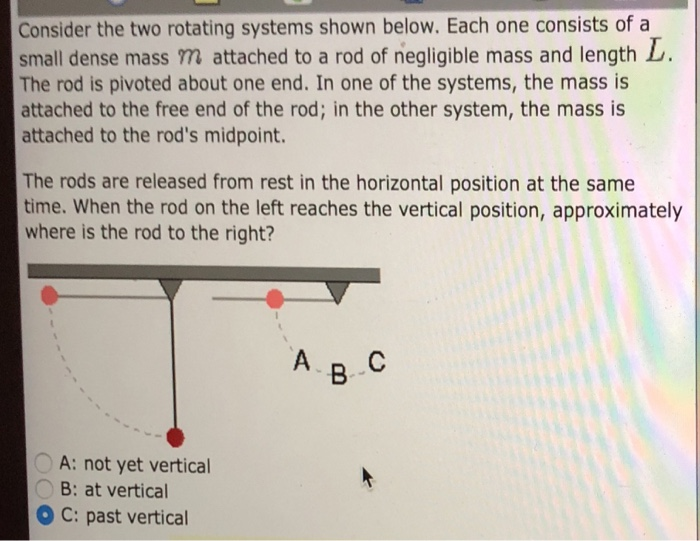 Solved Consider the two rotating systems shown below. Each | Chegg.com