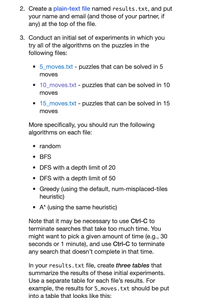 Solved 2 Create A Plain Text File Named Resultstxt And 