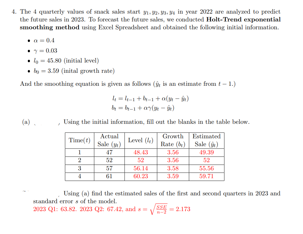 Solved The answers are provided in RED please explain the | Chegg.com