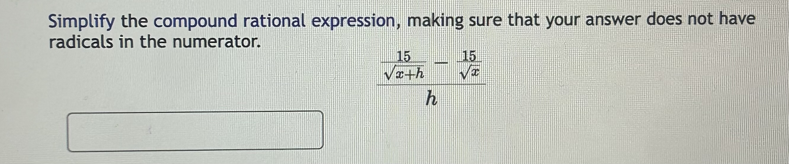 Simplify the compound rational expression, making | Chegg.com