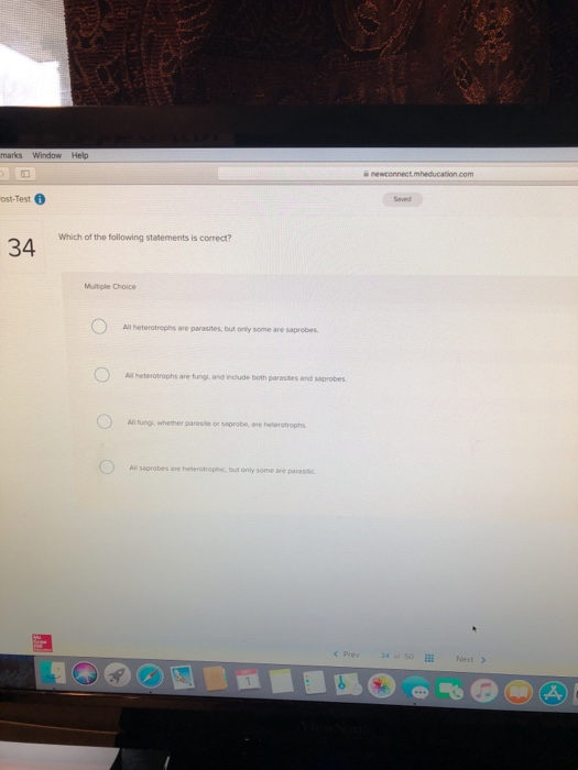 Solved marks Window Help ost-Test Which of the following | Chegg.com