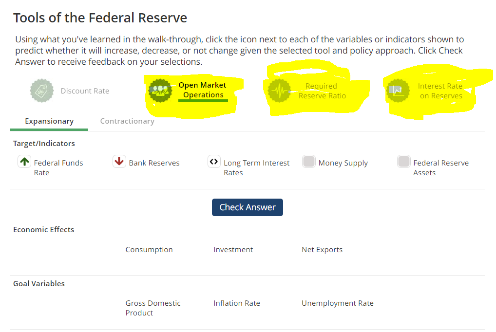 Solved Tools of the Federal ReserveUsing what you've learned | Chegg.com