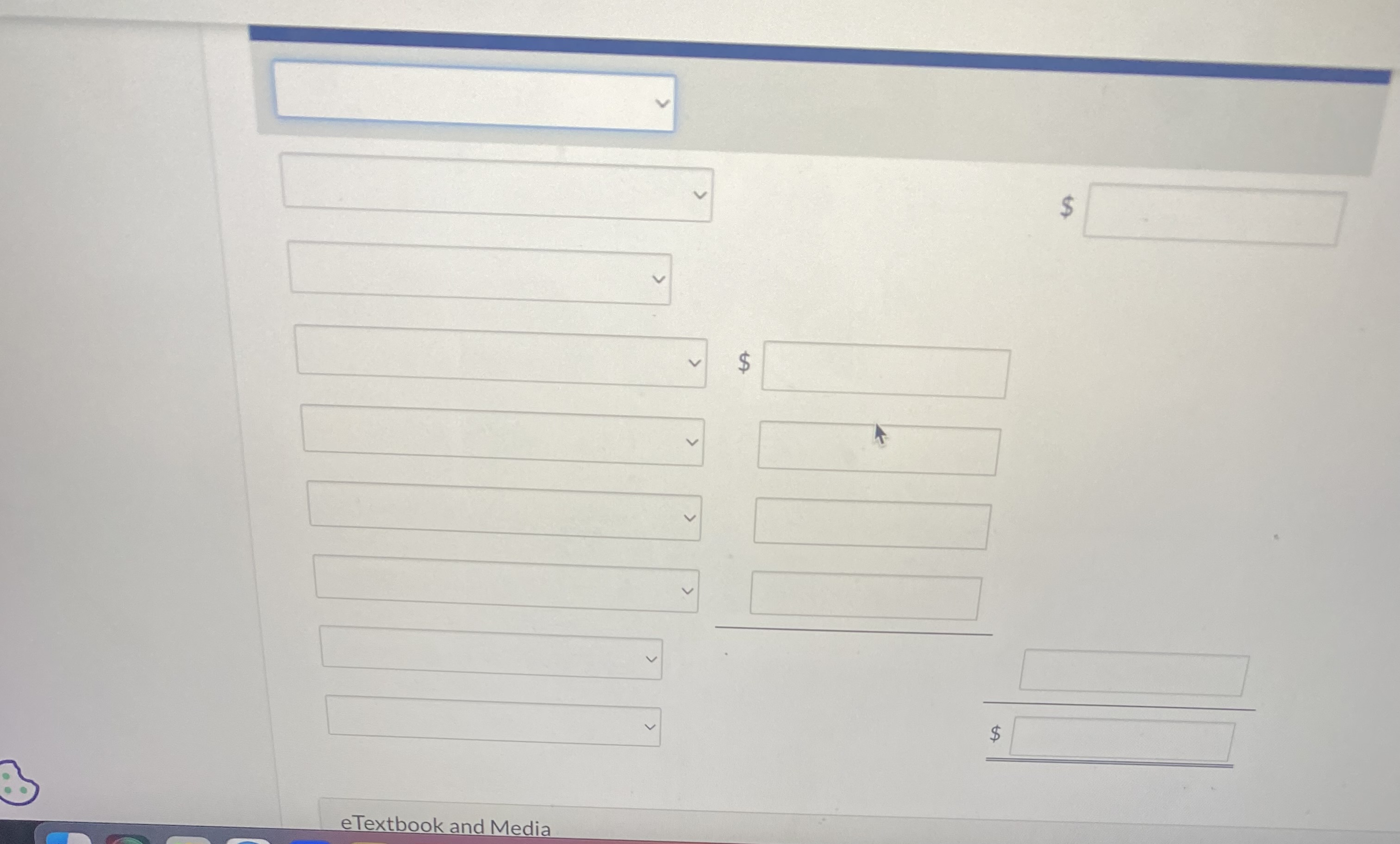 Solved Prepare An Income Statement For The Year Enter