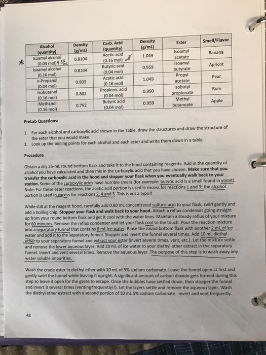 Solved - 2129 11 W- CH 4521-6: Fischer Esterification | Chegg.com