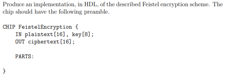 The Feistel cipher is a symmetric block cipher | Chegg.com