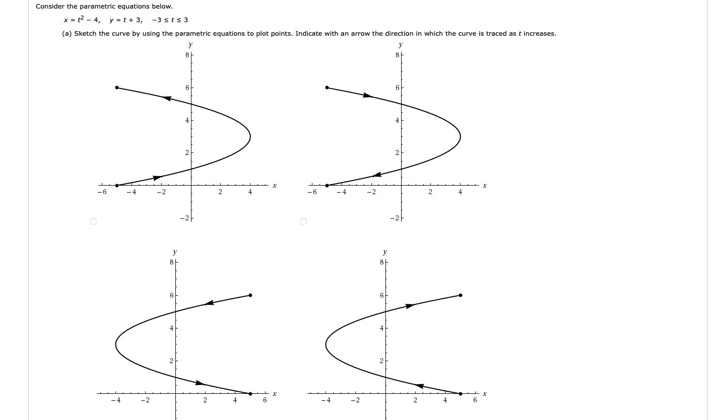 Solved 1) (b) Eliminate the parameter to find a Cartesian | Chegg.com