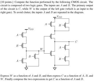 Solved [10 points.] Compute the function performed by the | Chegg.com