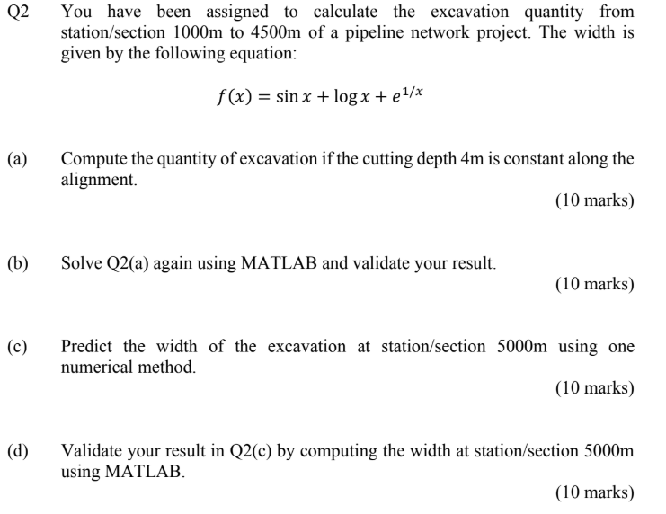Solved You have been assigned to calculate the excavation | Chegg.com