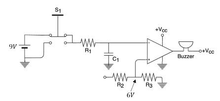 Solved The schematic shown below is a basic “timer” circuit. | Chegg.com