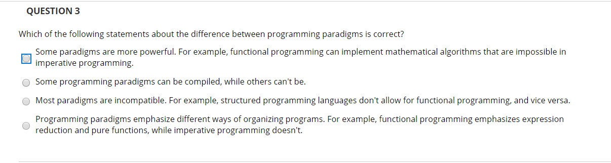 Solved QUESTION 3 Which of the following statements about | Chegg.com