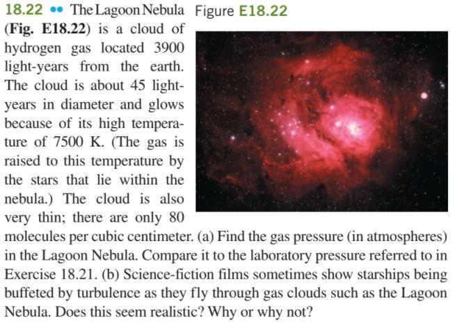 Solved 18.22 • The Lagoon Nebula Figure E18.22 (Fig. E18.22) | Chegg.com