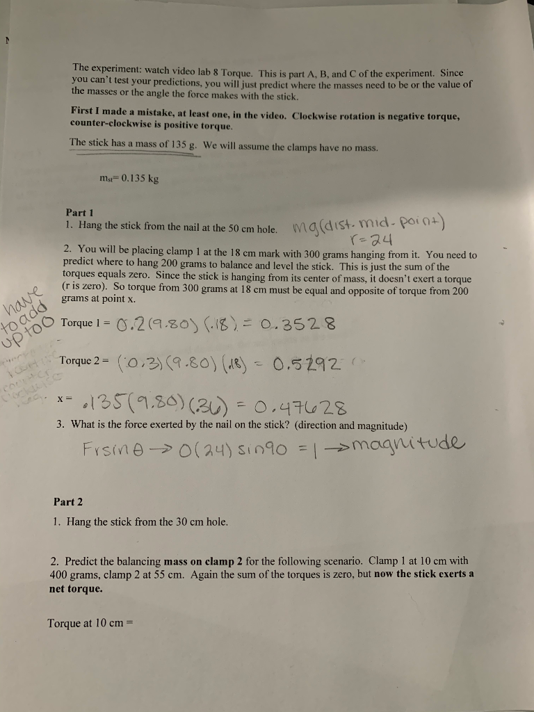 Solved PHYSICS- Need help completing part A and B. Don't | Chegg.com
