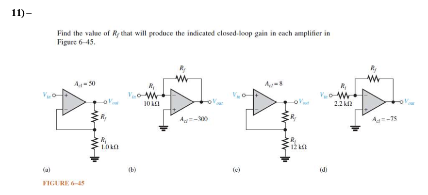 Solved Find the value of Rf that will produce the indicated | Chegg.com