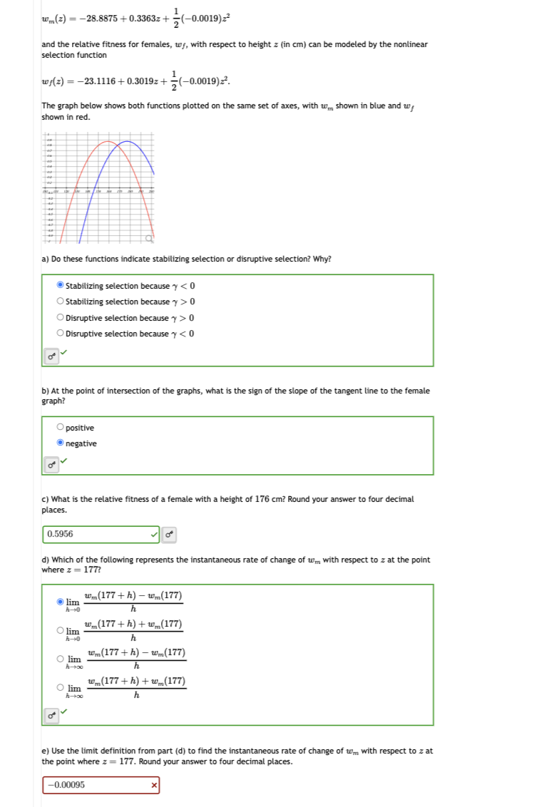 Solved wm(z)=-28.8875+0.3363z+12(-0.0019)z2and the relative | Chegg.com