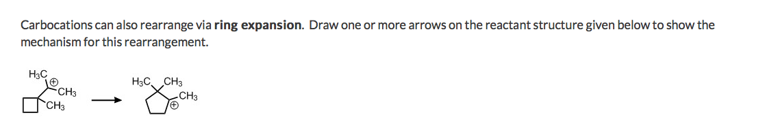 Solved Carbocations can also rearrange via ring expansion. | Chegg.com