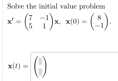Solved Solve the initial value problem | Chegg.com